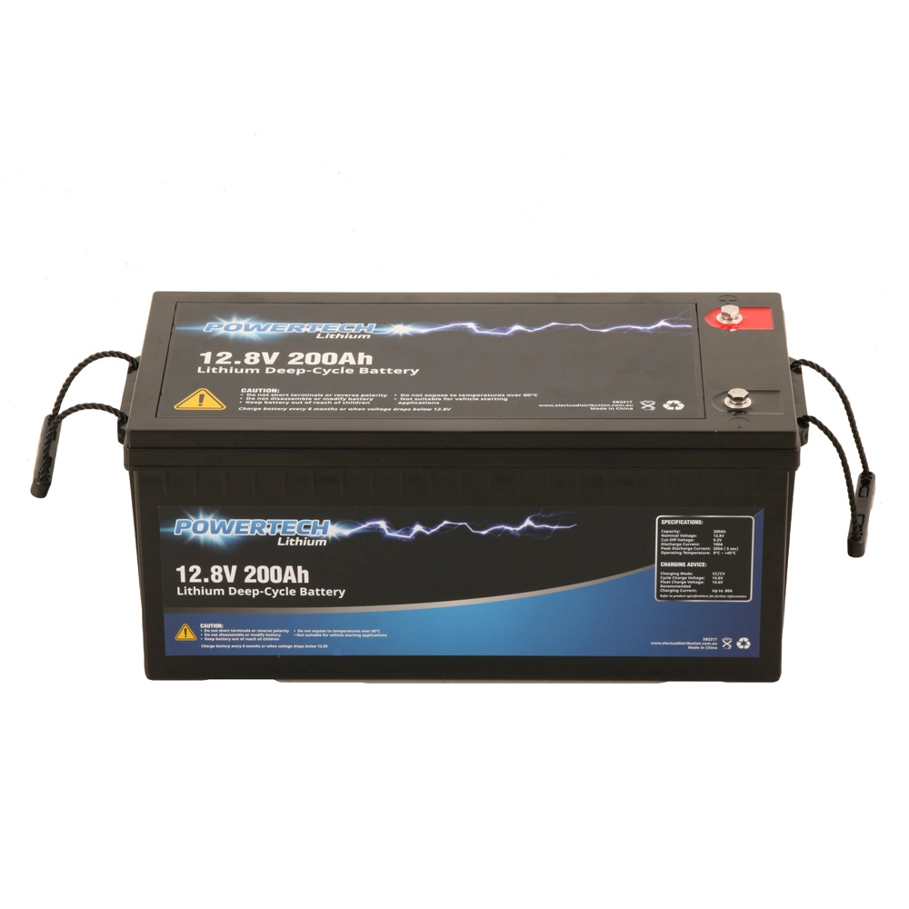 Buy Powertech Deep Cycle LiFePO4 Lithium Rechargeable Battery 12V 200Ah ...