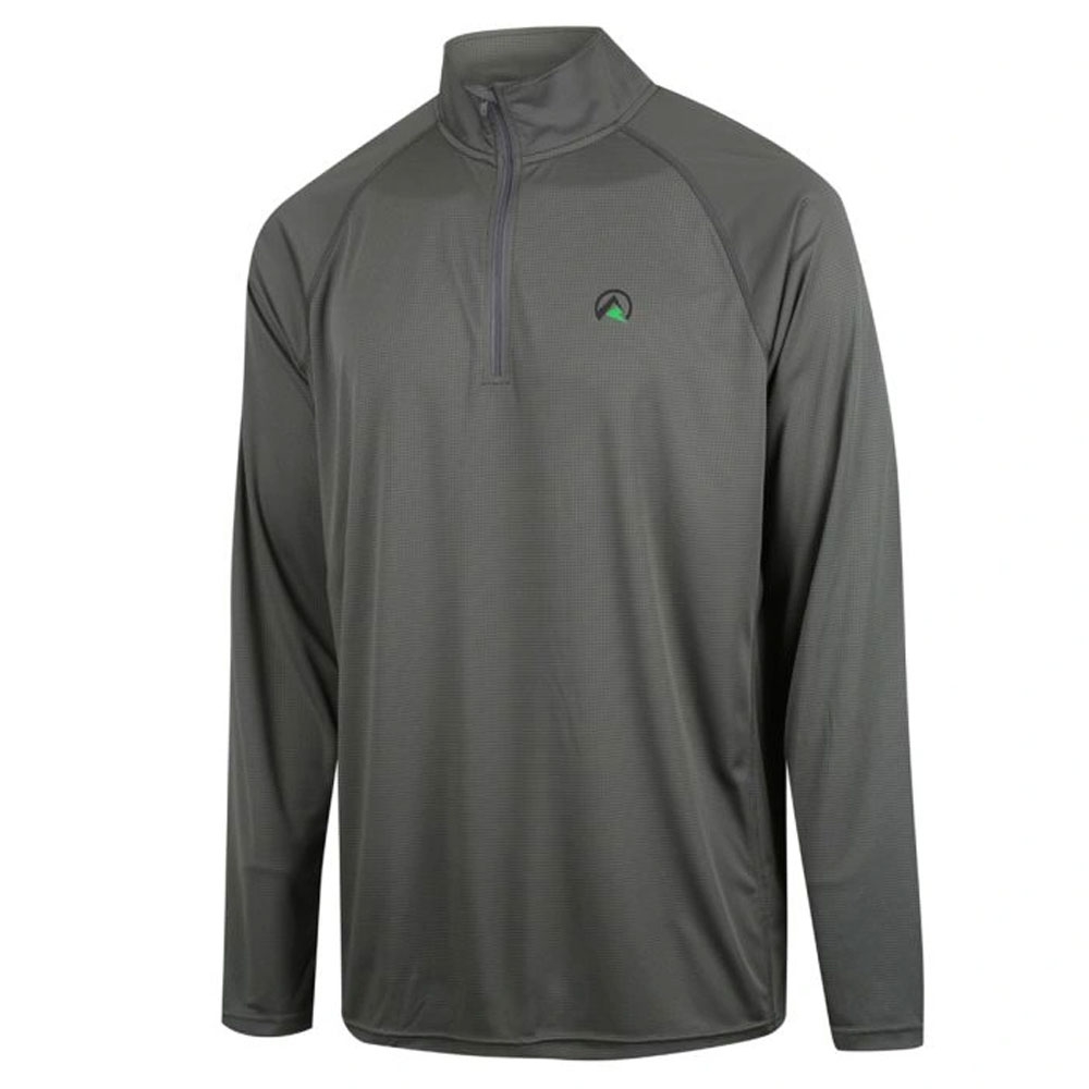Ridgeline Micro Lite UPF 40 Quarter Zip Mens Long Sleeve Shirt Lead 5XL ...