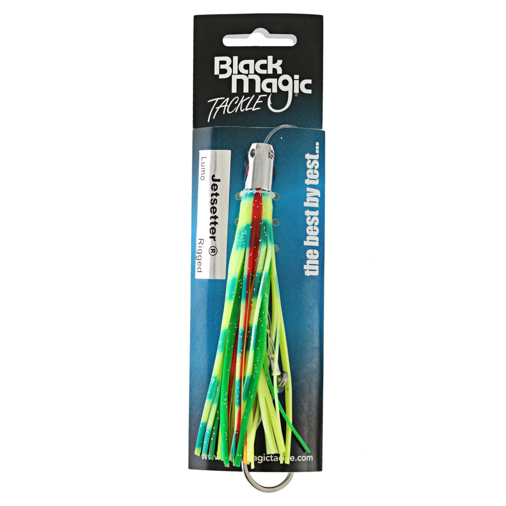 Buy Black Magic Jetsetter Lure Single Rigged 150mm Lumo online at ...