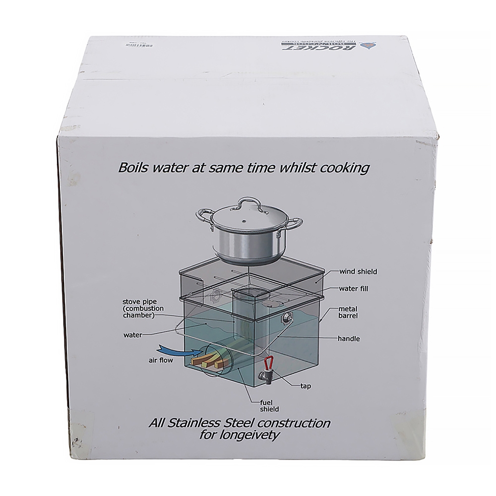 Rocket Boil 'N' Cook Wood Stove Dual Action Camping Cooker & Water ...