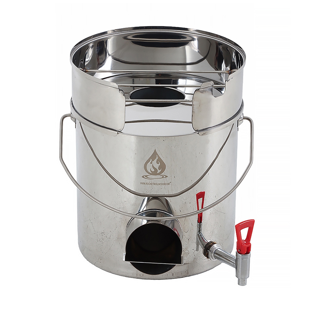 Rocket Boil 'N' Cook Wood Stove Dual Action Camping Cooker & Water ...