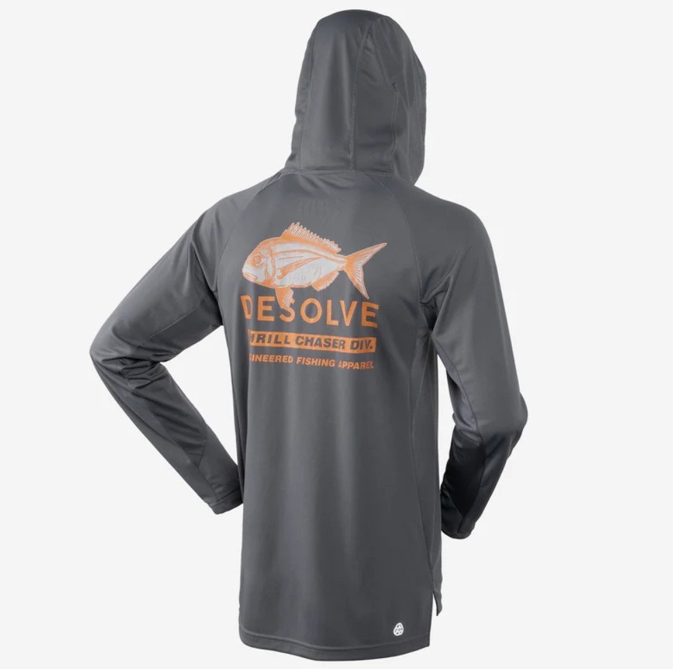 Desolve Helios Quick-Dry UPF 30 Hoodie Snapper Shift Grey - Hoodies ...