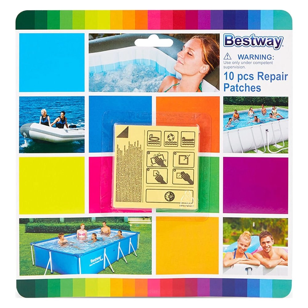 Bestway Underwater Adhesive Repair Patch Yellow 6.35cm Qty 10 ...