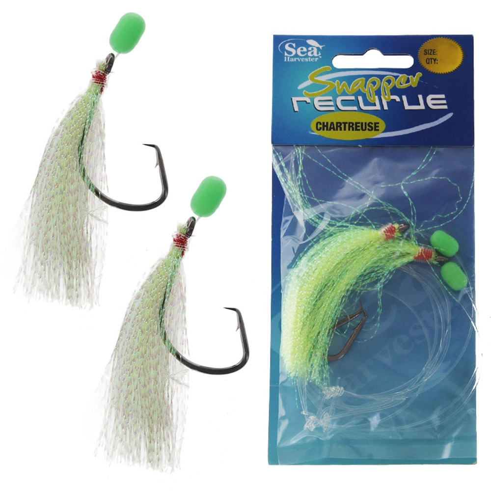 Buy Sea Harvester Snapper Recurve Flasher Rig 8/0 Chartreuse online at ...