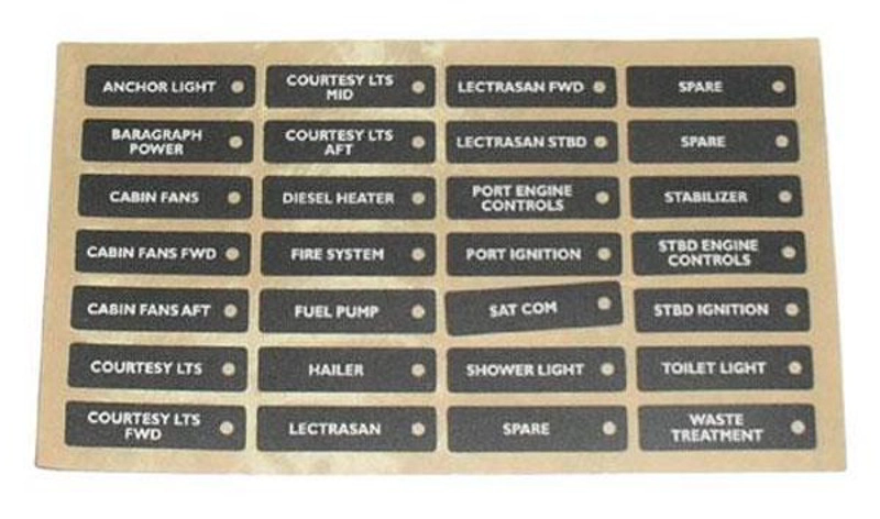 Buy BEP Electrical Panel Sticker Label Sets online at Marine-Deals.com.au