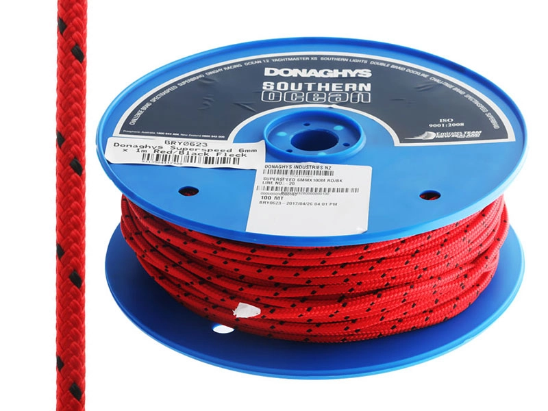 Buy Donaghys Superspeed Yacht Braid Rope 6mm Red/Black Fleck - Per ...