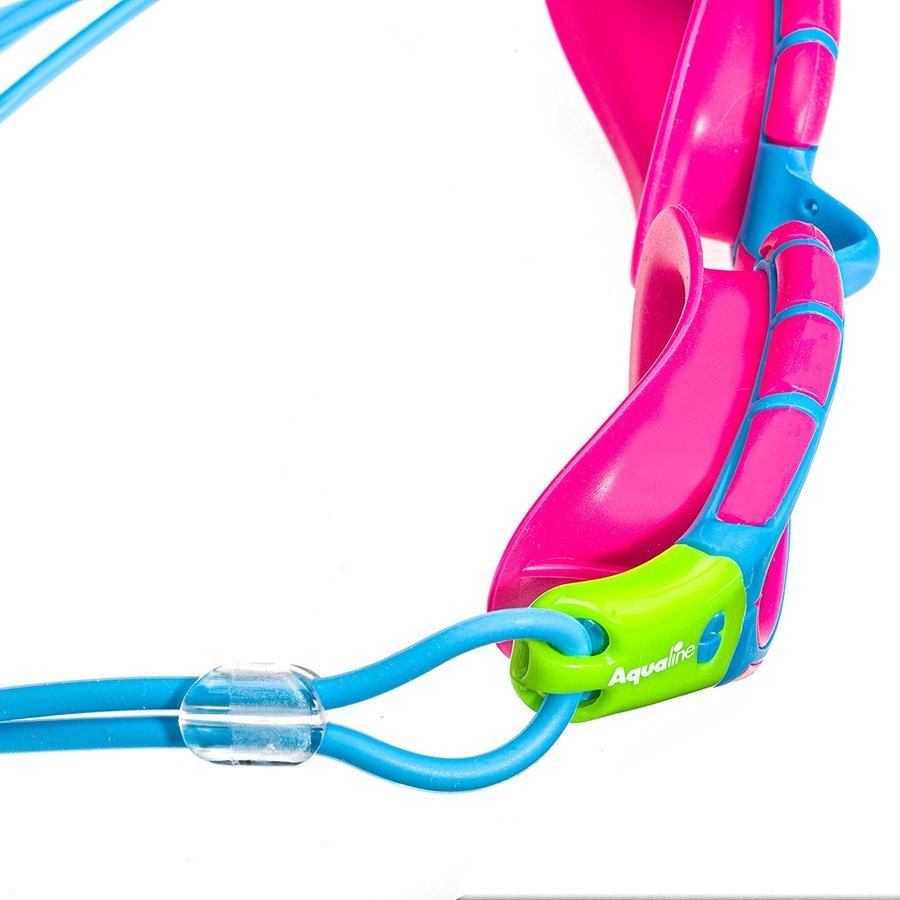 Aqualine Vantage Junior Goggles Pink/Sky/Green - Goggles - Swimming ...