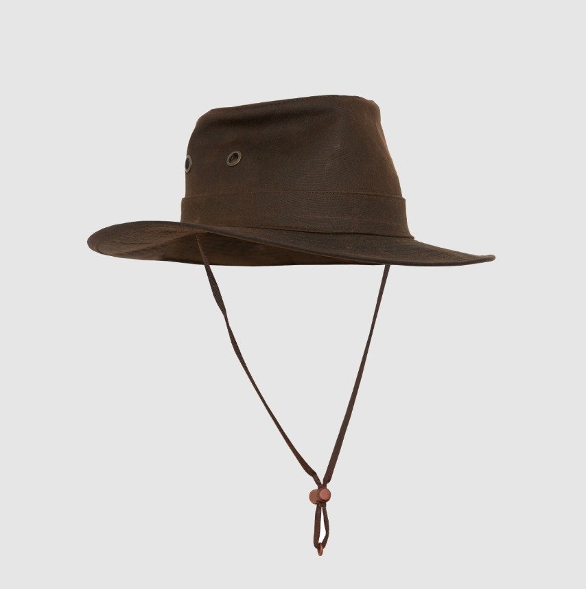 Styx Mill Oilskin Brown Wide Brimmed Hat - Hats - Hats, Caps & Beanies ...